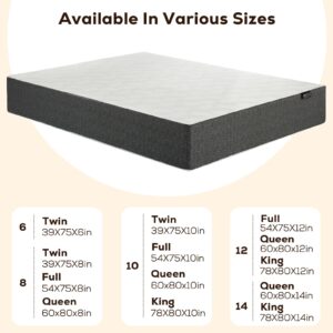 Ablyea Queen Mattress 10 Inch Gel Memory Foam Mattress in a Box - CertiPUR-US Certified/Pressure Relief/Medium Firm Queen Size Bed Mattresses