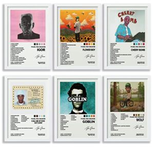 ceceva tyler the creator poster, set of 6, 8x10 inch, frameless music posters, album cover poster, rapper posters, igor poster