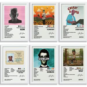 ceceva Tyler The Creator Poster, Set of 6, 8x10 inch, FRAMELESS Music Posters, Album Cover Poster, Rapper Posters, Igor poster