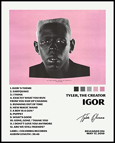 ceceva Tyler The Creator Poster, Set of 6, 8x10 inch, FRAMELESS Music Posters, Album Cover Poster, Rapper Posters, Igor poster