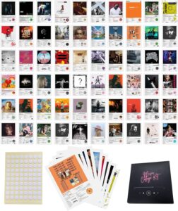 unique america 100 pcs | album cover posters, for bedroom, room decor, for rapper posters, music artist posters, 4x6 inch 80 pcs & 20 stickers