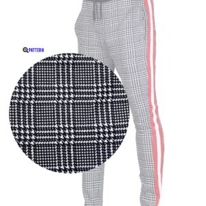 SCREENSHOTBRAND-P11957 Mens Hip Hop Premium Slim Fit Track Pants - Athletic Jogger Checker Pattern Color Block Print Bottoms-Black/Pattern-Xlarge