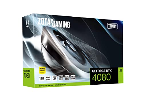 ZOTAC Gaming GeForce RTX 4080 16GB Trinity GDDR6X 256-bit 22.4 Gbps PCIE 4.0 Graphics Card, IceStorm 2.0 Advanced Cooling, Spectra 2.0 RGB Lighting, ZT-D40810D-10P