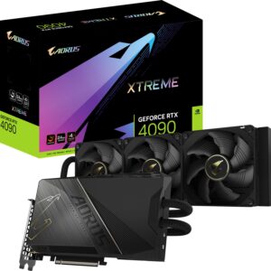 gigabyte aorus geforce rtx 4090 xtreme waterforce 24g graphics card, waterforce all-in-one cooling system, 24gb 384-bit gddr6x, gv-n4090aorusx w-24gd video card