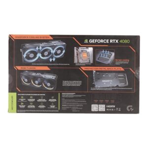 GIGABYTE GeForce RTX 4080 GAMING OC 16GB Graphics Card - 16GB DDR6X, 192bit, PCI-E 4.0, Core 2535Mhz, RGB, Anti-sag bracket, DP 1.4, HDMI 2.1a, NVIDIA DLSS 3, GV-N4080GAMING OC-16GD