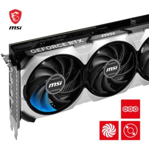 MSI GeForce RTX 4070 Ti Ventus 3X 12G OC Gaming Graphics Card - 12GB GDDR6X, 2655 MHz, PCI Express Gen 4, 192-bit, 3X DP v 1.4a, HDMI 2.1a (Supports 4K & 8K HDR)