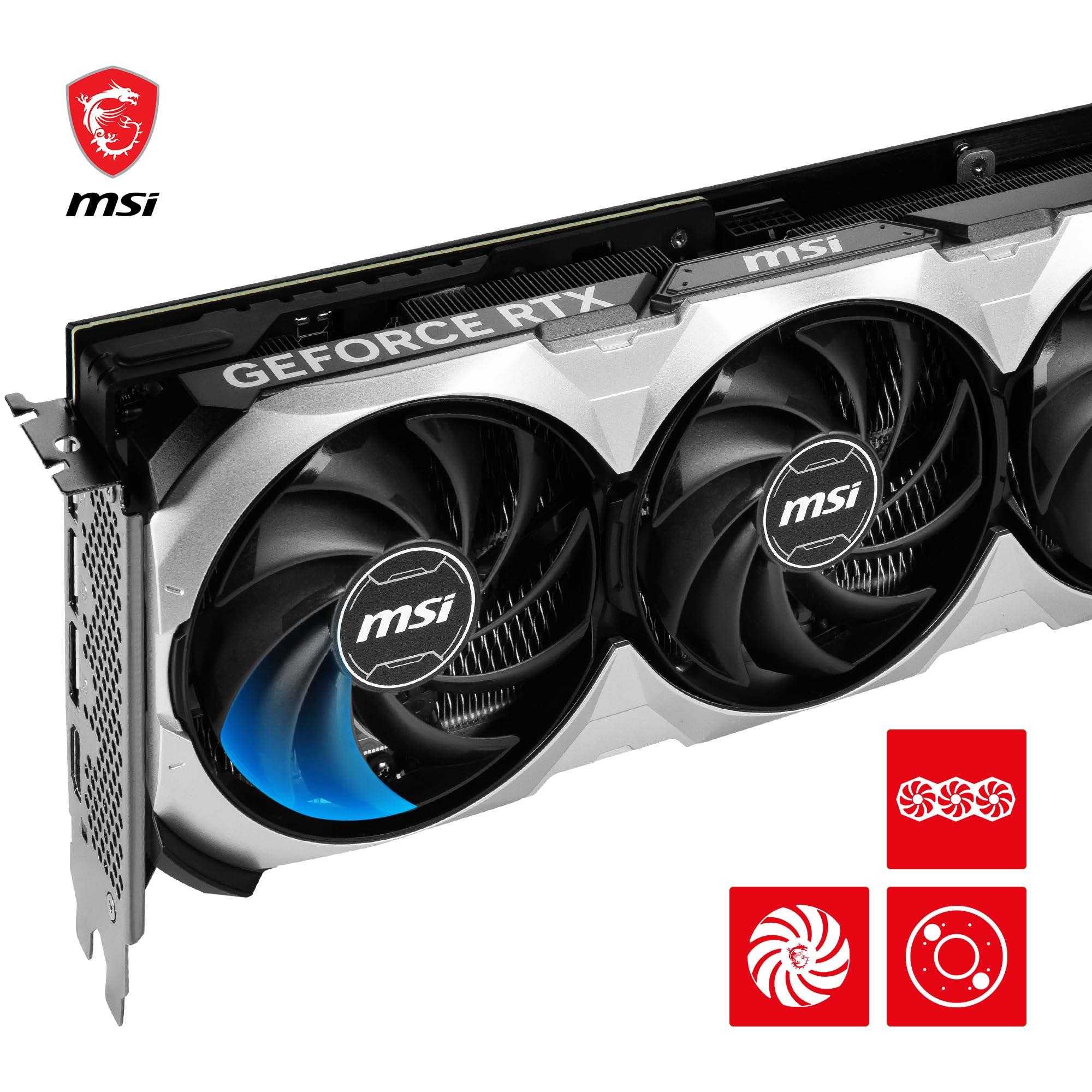 MSI GeForce RTX 4070 Ti Ventus 3X 12G OC Gaming Graphics Card - 12GB GDDR6X, 2655 MHz, PCI Express Gen 4, 192-bit, 3X DP v 1.4a, HDMI 2.1a (Supports 4K & 8K HDR)