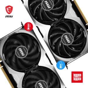 MSI GeForce RTX 4070 Ti Ventus 3X 12G OC Gaming Graphics Card - 12GB GDDR6X, 2655 MHz, PCI Express Gen 4, 192-bit, 3X DP v 1.4a, HDMI 2.1a (Supports 4K & 8K HDR)