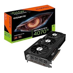 GIGABYTE GeForce RTX 4070 Ti WINDFORCE OC 12G Graphics Card, 3X WINDFORCE Fans, 12GB 192-bit GDDR6X, GV-N407TWF3OC-12GD Video Card