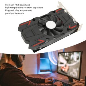 PUSOKEI HD7670 4GB DDR5 128bit Graphics Card, Computer Gaming Video Card, 3 Graphics Card Interfaces Plug and Play Desktop PC Gaming Graphics Card, Strong Heat Dissipation