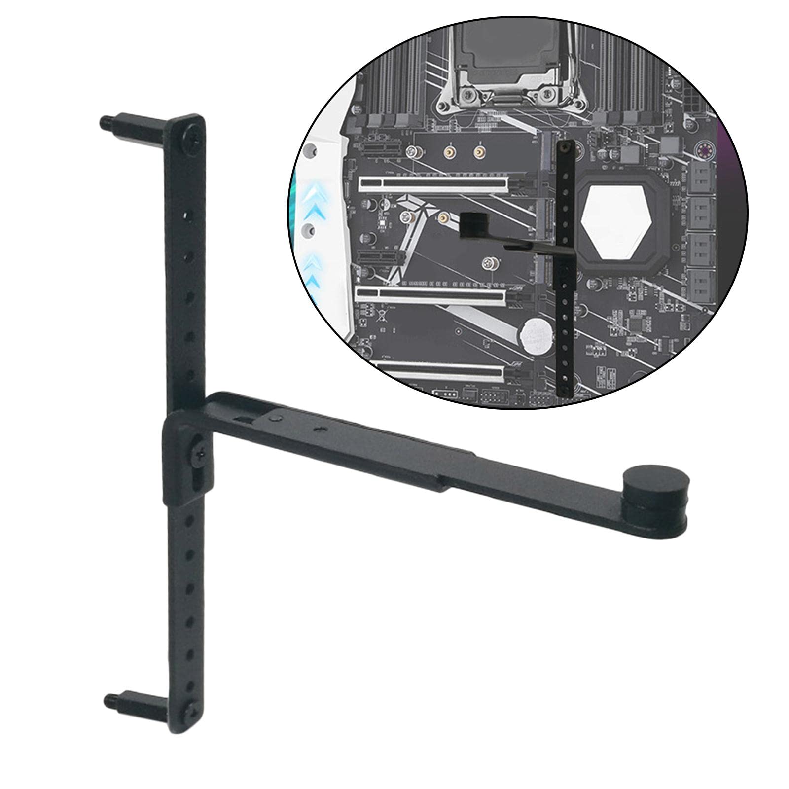 Kesoto Computer Graphics Card GPU Holder Adjustable Black Verticle Stick Mount Vertical GPU Sag Stand Bracket Support Stand for ATX E-ATX