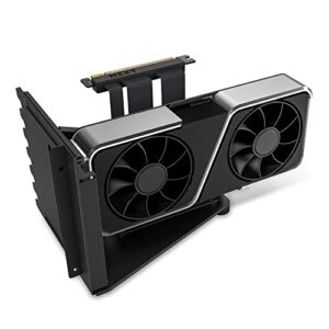 NZXT Vertical GPU Mounting Kit - AB-RH175-B1-175 mm PCIe 4.0x16 Riser Cable - GPU Holder - Sturdy Steel Bracket - Black