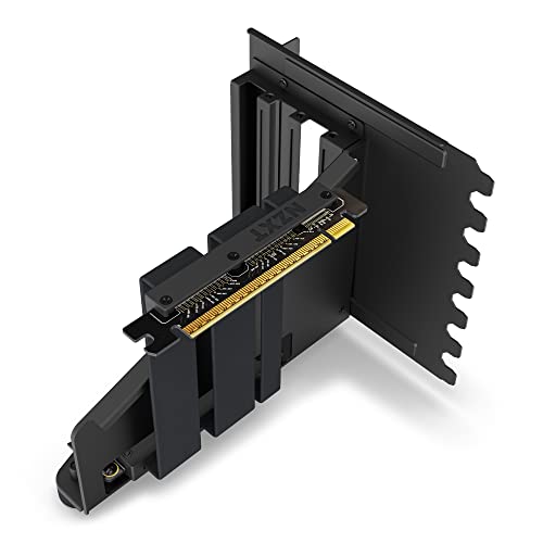 NZXT Vertical GPU Mounting Kit - AB-RH175-B1-175 mm PCIe 4.0x16 Riser Cable - GPU Holder - Sturdy Steel Bracket - Black