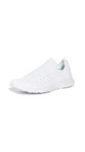 athletic propulsion labs (apl) women's techloom wave sneaker, white/white, 8