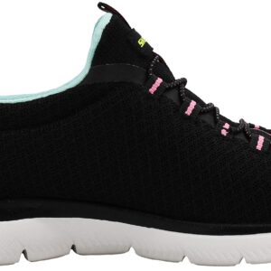 Skechers Sport Women's Summits Sneaker, Black/Multi, 8 W