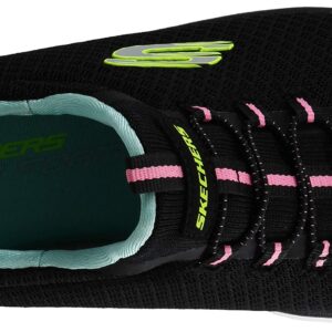 Skechers Sport Women's Summits Sneaker, Black/Multi, 8 W