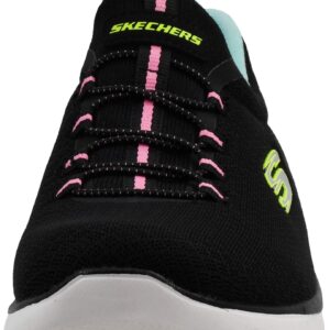 Skechers Sport Women's Summits Sneaker, Black/Multi, 8 W