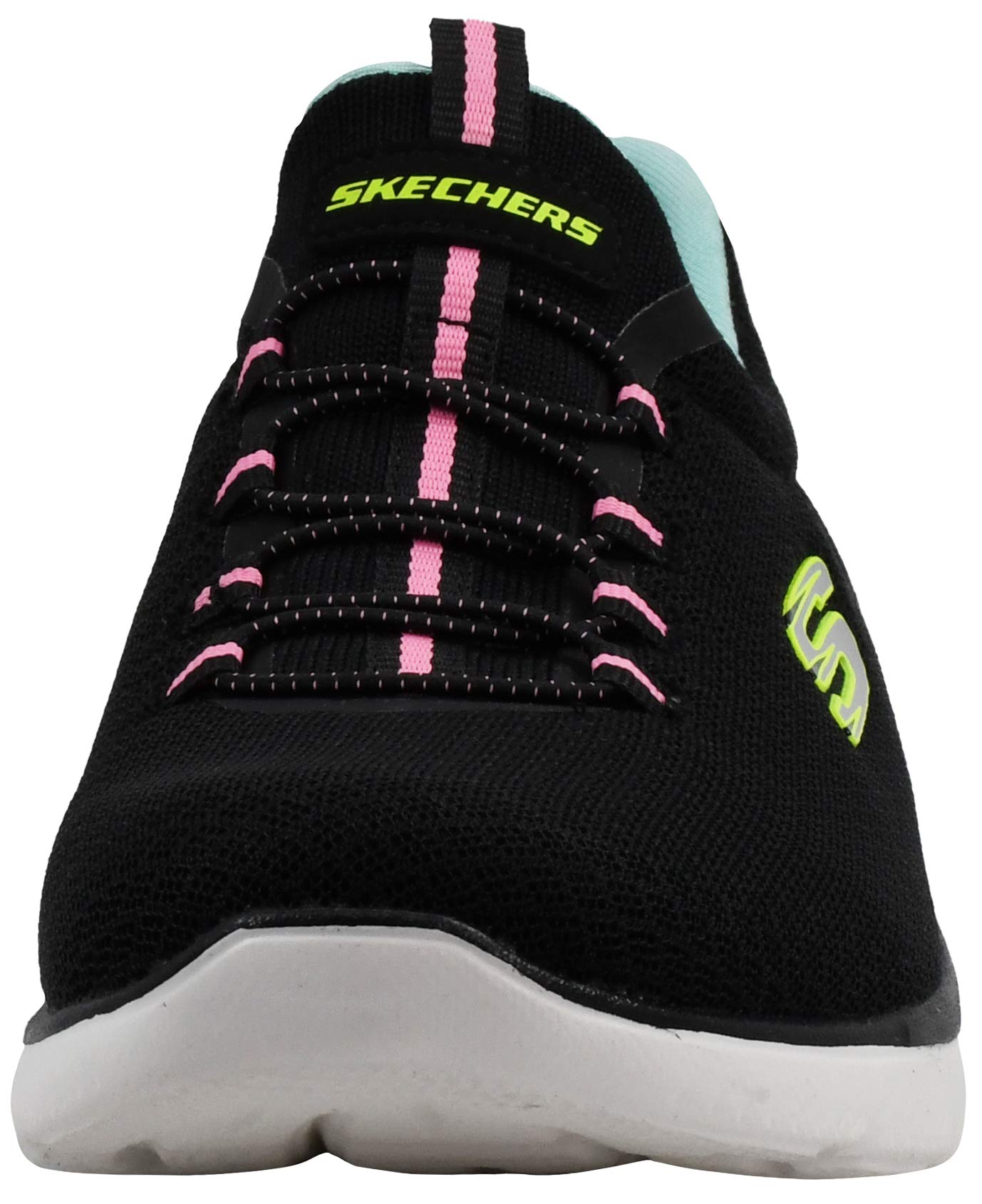 Skechers Sport Women's Summits Sneaker, Black/Multi, 8 W