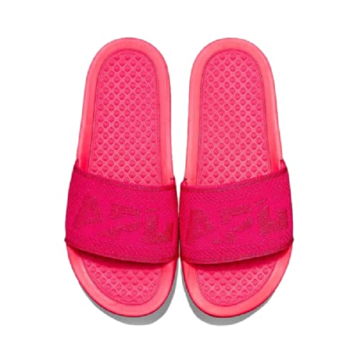 APL: Athletic Propulsion Labs Women's Big Logo TechLoom Slide, (Neon Pink, 7, numeric_7)