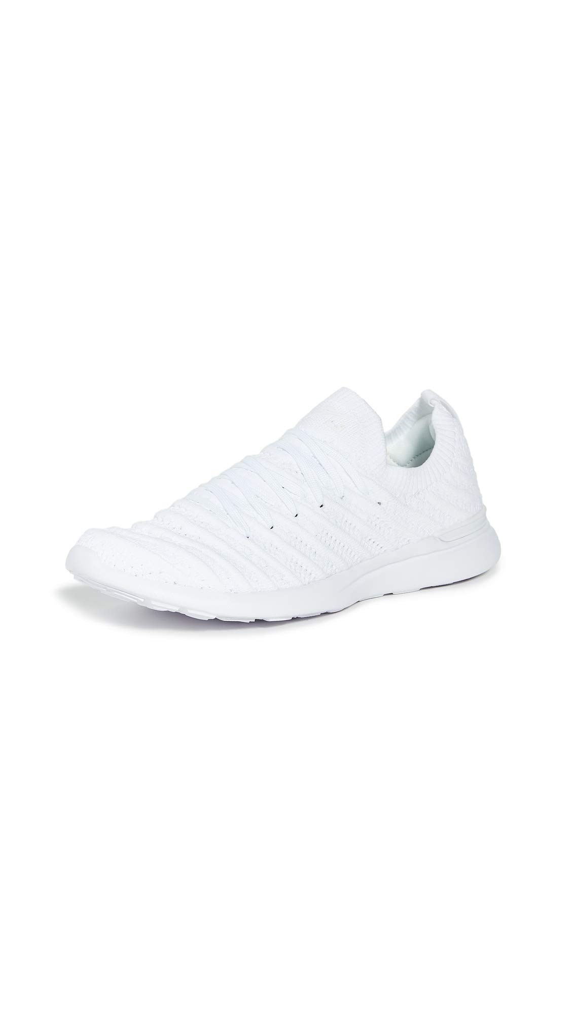 Athletic Propulsion Labs (APL) Women's Techloom Wave Sneaker, White/White, 6