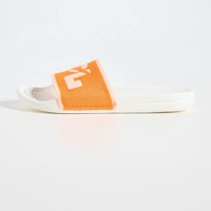 APL: Athletic Propulsion Labs Women's Big Logo TechLoom Slides, Ivory/Orange/Neon Peach, 6 Medium US