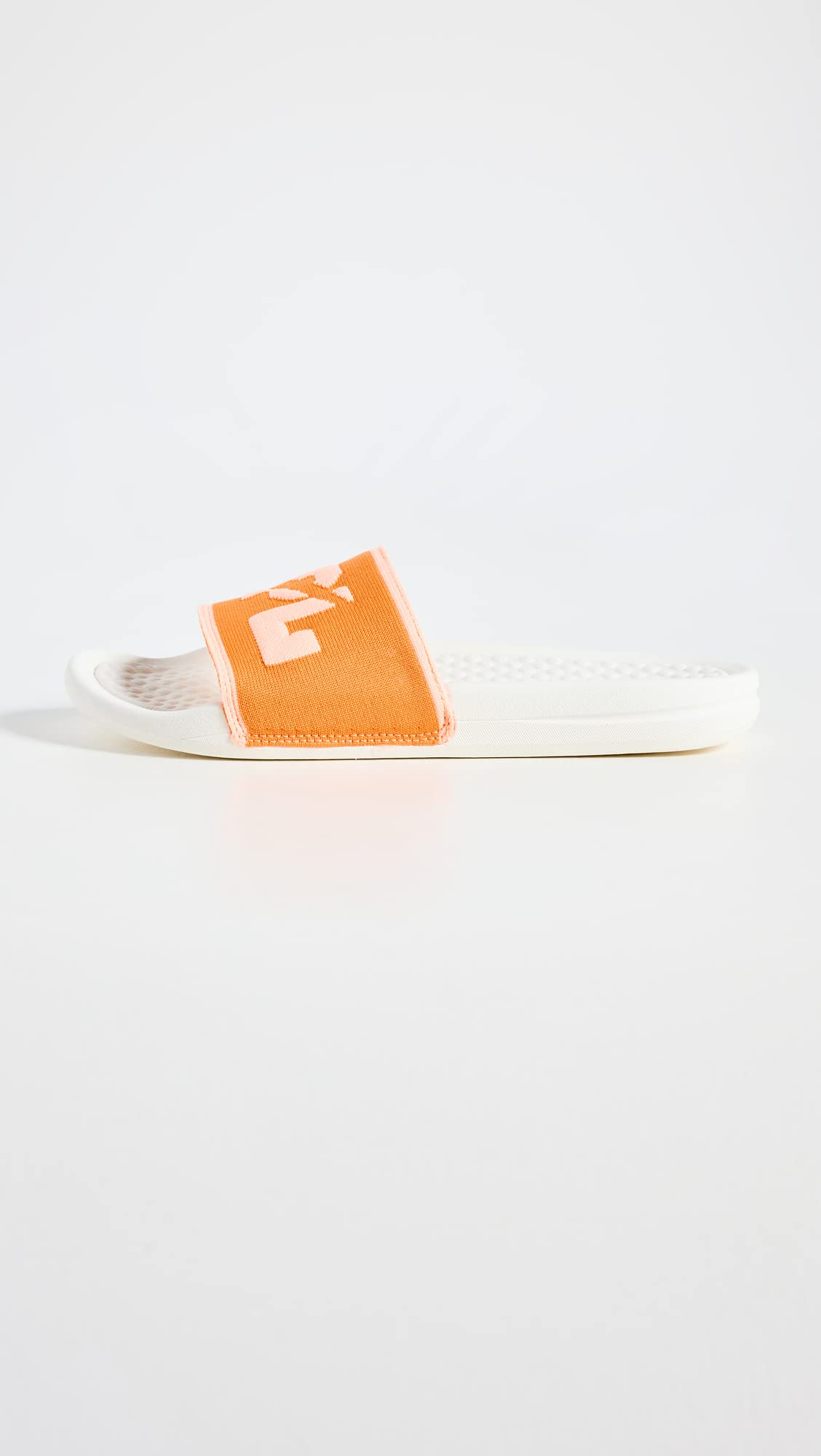 APL: Athletic Propulsion Labs Women's Big Logo TechLoom Slides, Ivory/Orange/Neon Peach, 6 Medium US