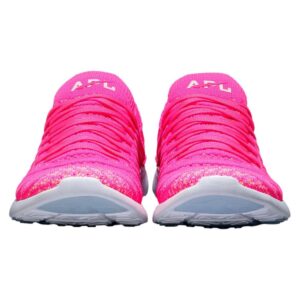 Athletic Propulsion Labs Women's Techloom Wave Sneakers, Fusion Pink/Neon Peach/White, 8