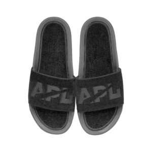 apl: athletic propulsion labs men's techloom velvet slide, black, 10