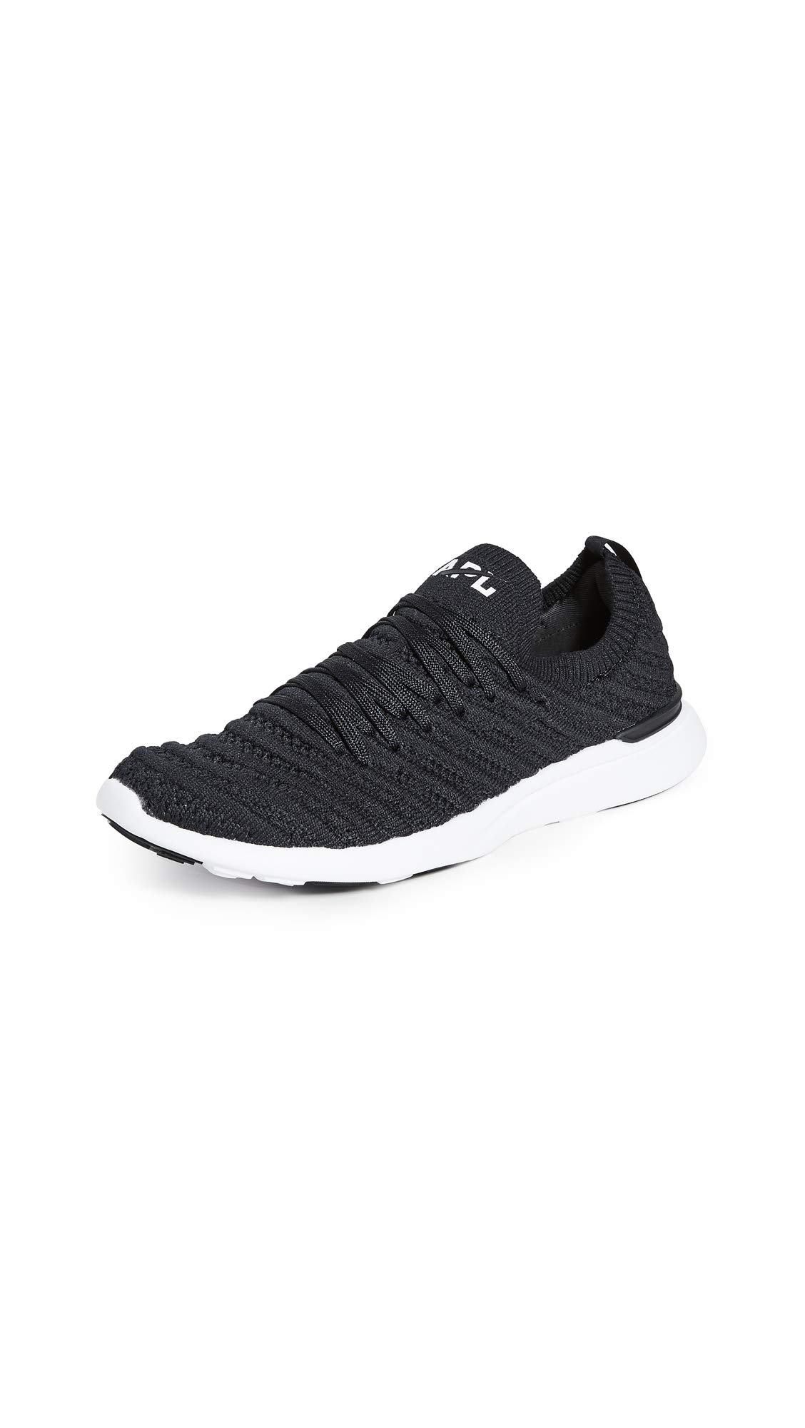 APL: Athletic Propulsion Labs Women's Techloom Wave Sneakers, Black/White, 6.5 Medium US