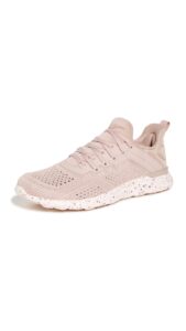 apl: athletic propulsion labs women's techloom tracer sneakers, rose dust/creme/speckle, pink, 5 medium us