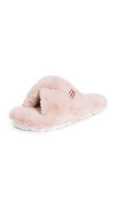 hunter faux fur flatform slide azalea pink 6 m