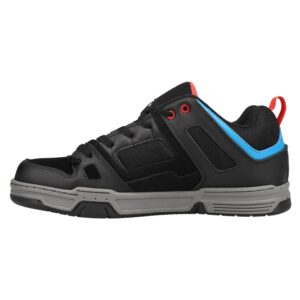 dvs men's gambol skate shoe, black fiery red blue, 9