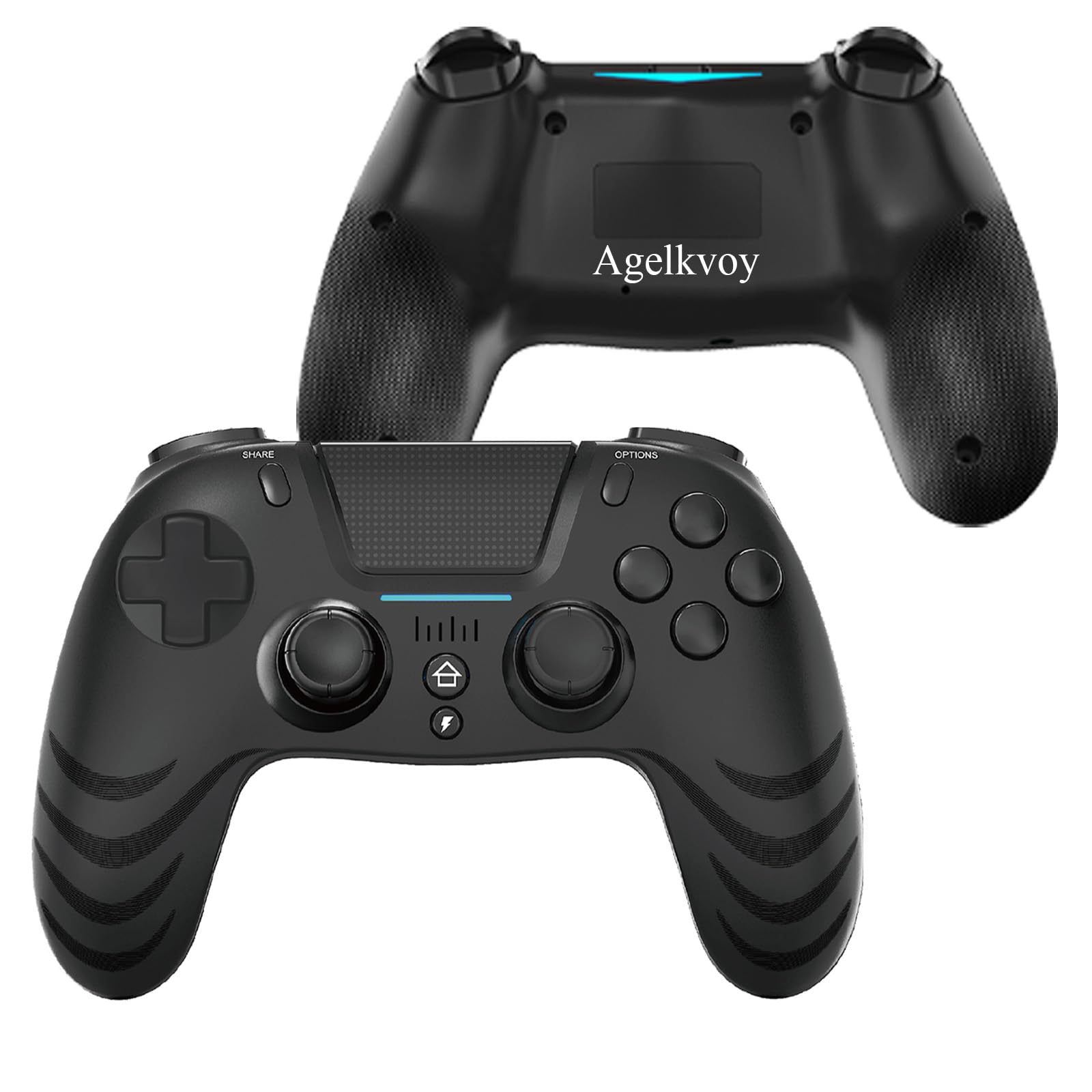 Agelkvoy Wireless Controller for PS-4, Remote Game Controller Built-in 6-Axis Sensor/Dual Shock/Touchpad/3.5mm Headphone Jack - Wireless Pro Controller for PS-4 Gamepad Compatible for PS-4