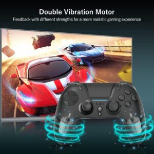 Agelkvoy Wireless Controller for PS-4, Remote Game Controller Built-in 6-Axis Sensor/Dual Shock/Touchpad/3.5mm Headphone Jack - Wireless Pro Controller for PS-4 Gamepad Compatible for PS-4