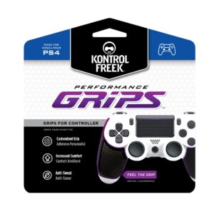 kontrolfreek performance grips for playstation 4 (ps4) controller (nightfall black)