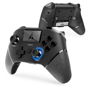 asusporace auroce wireless controller for ps4 pro/slim/pc, ps4 controller pro gamepad with alps joystick hall trigger dual vibration mapping button, substitute for playstation 4 dualshock 4[1 pcs]