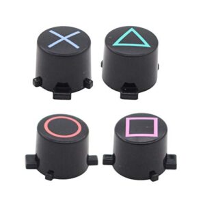 XtremeAmazing 6Pcs Thumbsticks Joystick with ABXY Bullet Buttons and D-pad Small Spring and L1 R1 L2 R2 Trigger Button and Cross Screwdriver Replacement Parts for PlayStation 4 PS4 Controller Gamepad