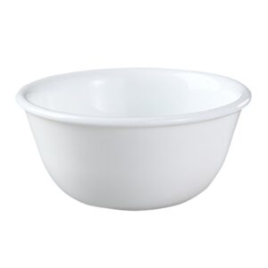 corelle 6 oz vitrelle glass winter frost ramekin bow, pack of 6, white