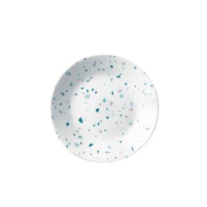 corelle j106-trt cp-1648 small plate, plate, plate, shatter-resistant, lightweight, microwave safe, oven safe, dishwasher safe, terrazzo verde