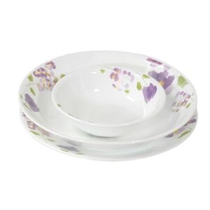 corelle cp-8942 3-piece set, medium plate, deep plate, small bowl, break-resistant, lightweight, microwave safe, oven safe, dishwasher safe, daily, violet mist