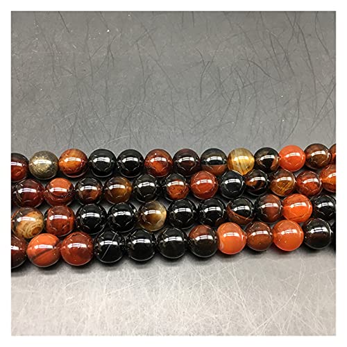 NHBT YU 1 Strand Dia 4 6 8 10 12mm Natural Stone Beads Good Lucky Agates Beads for DIY Jewelry Making Fitting Bracelet Earrings Material T715 (Item Diameter : 6mm 63pcs)