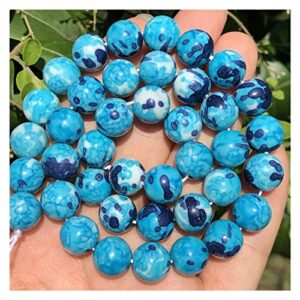 sashun yu natural stone blue colorful rain jaspers stone round loose beads needlework for jewelry making diy bracelet 4/6/8/10/12mm 15inch t309 (item diameter : 12mm 28-30pcs)