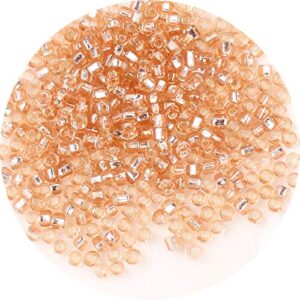 nhbt yu 3mm 260pcs square hole bead czech glass beads seed spacer beads for jewelry making handmade diy finding crafts accessories t87 (color : ab champagne, size : 3mm 260pcs)