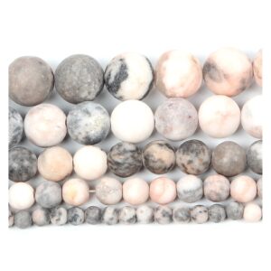 nhbt yu natural stone beads frosted pink agate loose beads for jewelry making needlework diy bracelet strand 4-12 mm t87 (color : h7183, item diameter : 12mm about 30 pcs)