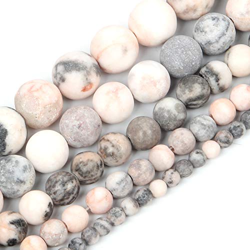 NHBT YU Natural Stone Beads Frosted Pink Agate Loose Beads for Jewelry Making Needlework DIY Bracelet Strand 4-12 MM T87 (Color : H7183, Item Diameter : 12mm About 30 pcs)