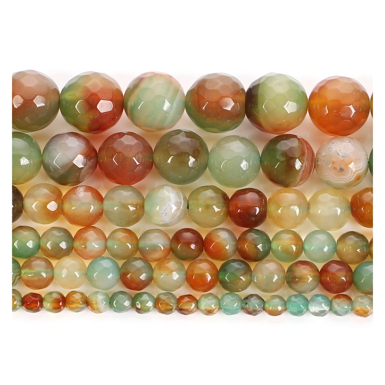 NHBT YU Natural Stone Beads Yellow Green Agate Loose Beads for Jewelry Making Needlework DIY Bracelet Strand 4-12 MM T87 (Color : H7243, Item Diameter : 10mm About 38 pcs)