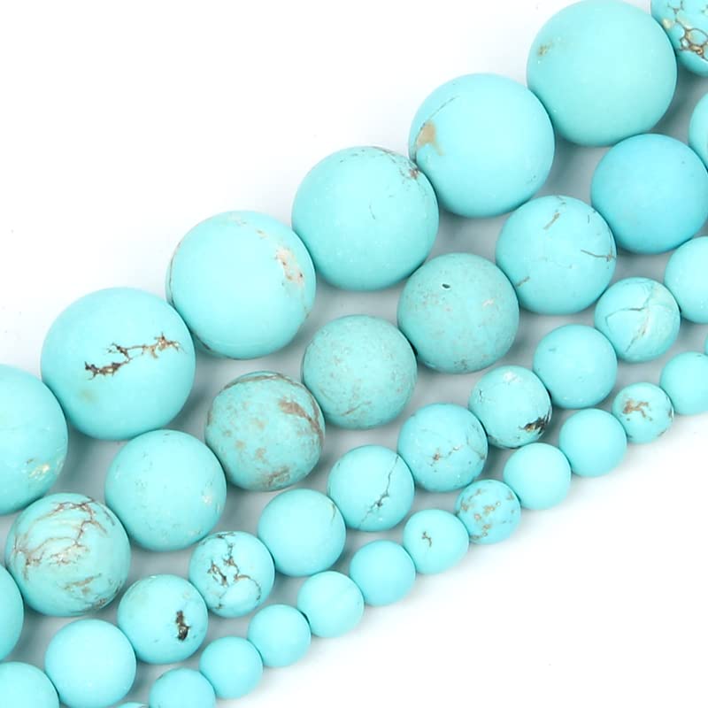 NHBT YU Natural Stone Beads Frosted Watermelon Rind Agate Round Loose Beads for Jewelry Making Needlework Bracelet DIY 4-12 MM T87 (Color : H7435, Item Diameter : 6mm About 63 pcs)