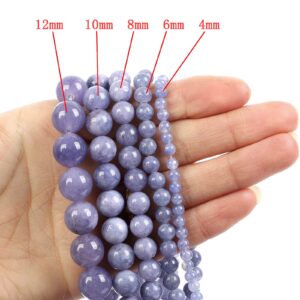 NHBT YU 4/6/8/10/12mm Natural Stone Korean Pine Round Beads Loose Spacer Beads for Jewelry Making DIY Accessories T87 (Color : H8589, Item Diameter : 8mm)