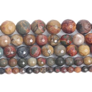 NHBT YU 4/6/8/10/12mm Natural Stone Korean Pine Round Beads Loose Spacer Beads for Jewelry Making DIY Accessories T87 (Color : H8589, Item Diameter : 8mm)