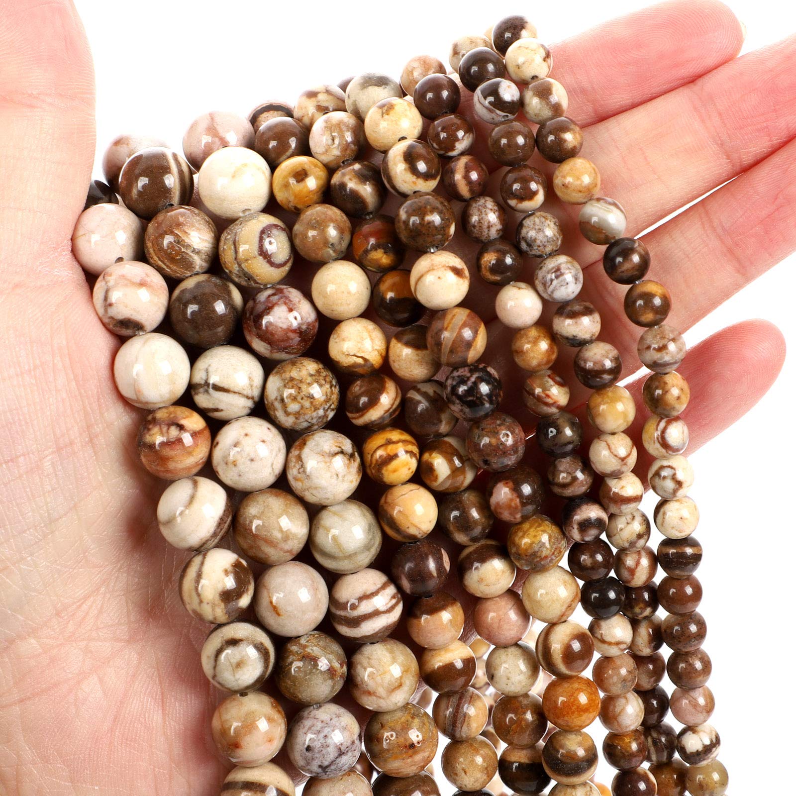 NHBT YU Natural Stone Beads Australia Agate Loose Beads for Jewelry Making Needlework DIY Bracelet Strand 4-12 MM T725 (Color : H7193, Item Diameter : 12mm About 30 pcs)